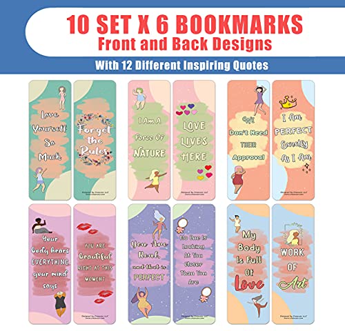 Creanoso Body Positivity for Women Bookmarks Series 2 (60-Pack) - Premium Quality Bulk Buy Value Savers Home Supplies