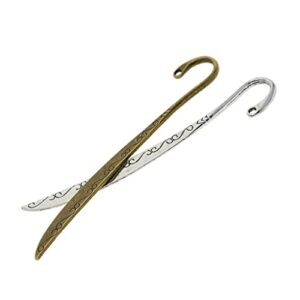 AMLESO 10pcs Bronze Silver Vintage Alloy Bookmarks with