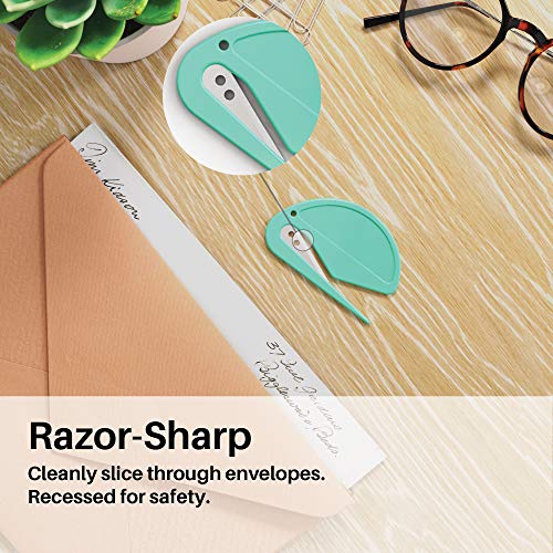 Uncommon Desks Letter Openers - Bulk 12 Pieces - Sharp and Efficient - Open Envelopes with Ease (Mixed Colors, 12 Pieces)