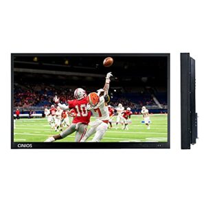 cinios hurricane 43-inch led 4k outdoor tv – ip55 weatherproof, 1500nits brightness, shade & full sun bright hdr television, for outside backyard, waterproof remote, with tv cover & wall mount bracket