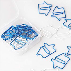 small house style shaped paper clips bookmarks smooth finish fun office supplies for kids school student (32)