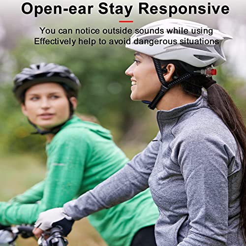 D DOMISOL Bone Conduction Headphones Wireless, Open-Ear Bluetooth Sport Earphones with Mic, Waterproof Sweat Resistant Headset for Running Cycling Hiking Gym Workouts-Black