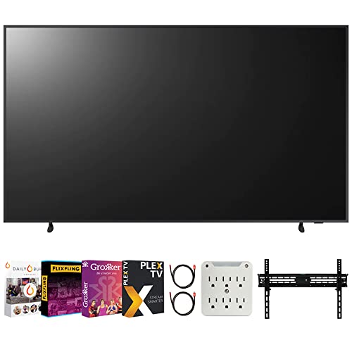 SAMSUNG QN43LS03BAFXZA 43 inch The Frame QLED 4K UHD Quantum HDR Smart TV 2022 Bundle with Premiere Movies Streaming + 37-100 Inch TV Wall Mount + 6-Outlet Surge Adapter + 2X 6FT HDMI 2.0 Cable