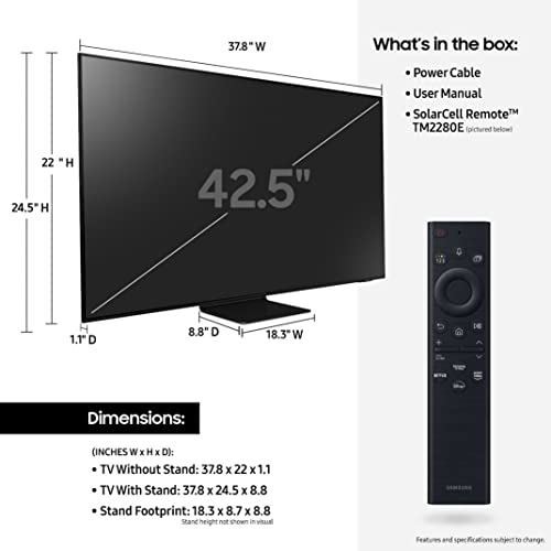 SAMSUNG 43-Inch Class QLED Q60B Series - 4K UHD Dual LED Quantum HDR Smart TV with Alexa Built-in (QN43Q60BAFXZA, 2022 Model) (Renewed)