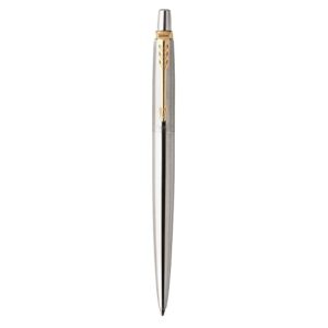 Parker Jotter Ballpoint Pen, Stainless Steel with Chrome Trim, Medium Point, Blue Ink, Gift Box