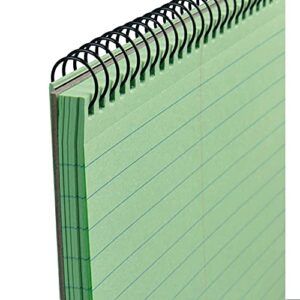 KAISA Steno Pad Notebook, Recycled Paper Gregg Ruled 6" x 9" Green Paper Notebook, 80 Sheets, 6pcs Notepad, KSU-06436