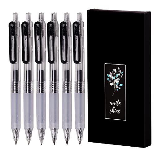 Retractable 0.38mm Ultra Fine Point Pen,Rapid Dry Black Ink Standard Refill,Journaling Planner Pens,OBE WISEUS-235 (D, 0.38)