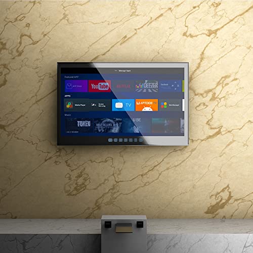 Soulaca 22 inches Touchscreen Smart Mirror Bathroom TV LED Android 11 ATSC Tuner WiFi Bluetooth Advertising Android 2023 Model