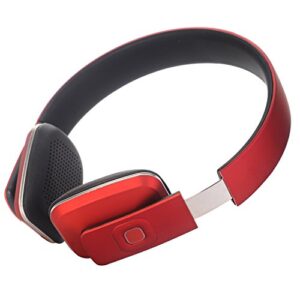 lc-8600 bluetooth stereo headset with mic for all mobile phones and tablets (red)