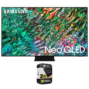 samsung qn55qn90bafxza 55 inch class neo qled 4k smart tv 2022 (renewed) bundle with 2 yr cps enhanced protection pack