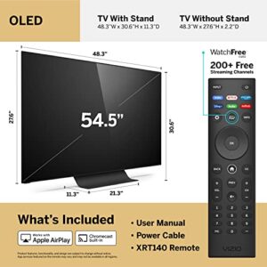 VIZIO 55-Inch OLED Premium 4K UHD HDR Smart TV with Dolby Vision, HDMI 2.1, 120Hz Refresh Rate, Pro Gaming Engine, Apple AirPlay 2 and Chromecast Built-in - OLED55-H1