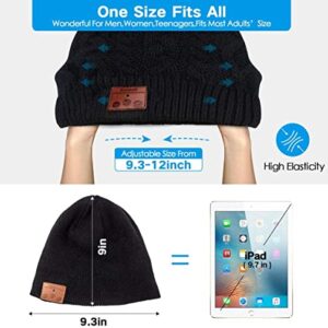 ZRUHIG Bluetooth Beanie,Stereo Knit Music Hat with Bluetooth V5.0 Wireless Hats Headphone Upgraded Unisex Knit Bluetooth Beanie Suitable for Outdoor Sports,Gift