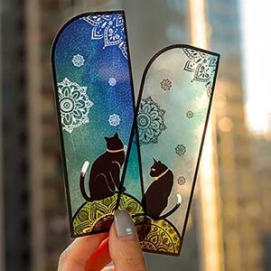 6PCS Cute Black Cat Waterproof Bookmark with Creative Design, The Best Gift for Those who Love to Read