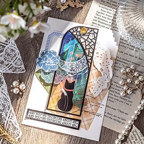 6PCS Cute Black Cat Waterproof Bookmark with Creative Design, The Best Gift for Those who Love to Read