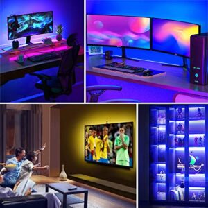 KUTEWEU TV Led Backlight kit with Remote with 16 RGB Colors,4 Modes and 10 Levels of Brightness Adjustment for 24-65 inch TV,Home Movie,Desktop PC Monitor,Home Theater etc, Non-Waterproof (1M/3.3Ft)