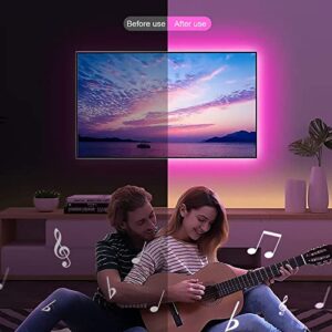 KUTEWEU TV Led Backlight kit with Remote with 16 RGB Colors,4 Modes and 10 Levels of Brightness Adjustment for 24-65 inch TV,Home Movie,Desktop PC Monitor,Home Theater etc, Non-Waterproof (1M/3.3Ft)