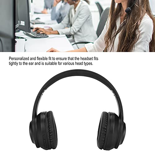 Kafuty-1 Wireless Bluetooth Headphones Over-Ear,Foldable Wireless Headset with Built-in Mic,30 Hours Playtime,Noise Canceling,AUX Audio Interface,for PC/Phone