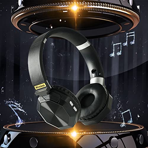 Wireless Bluetooth Headphones Over Ear, Foldable Gaming Sports Running Headphones, Built in Mic Hi-Fi Stereo Noise Cancelling, Soft Earmuffs, for Cell Phone, PC