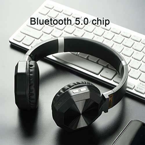 Wireless Bluetooth Headphones Over Ear, Foldable Gaming Sports Running Headphones, Built in Mic Hi-Fi Stereo Noise Cancelling, Soft Earmuffs, for Cell Phone, PC