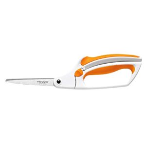 fiskars 12-99118697wj easy action 8 inch fabric scissors, white