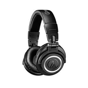 audio-technica athm50xbt wireless bluetooth over-ear headphones, black