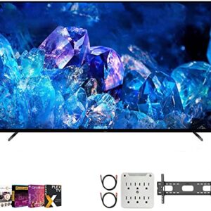 Sony XR77A80K Bravia XR A80K 77" 4K HDR OLED Smart TV (2022 Model) Bundle with Premiere Movies Streaming + 37-100 Inch TV Wall Mount + 6-Outlet Surge Adapter + 2X 6FT 4K HDMI 2.0 Cable