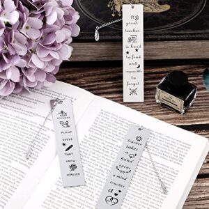 3 Pcs Bookmarks for Book Lovers Teacher Bookmark with Chain Graduation Appreciation Thank You Gifts for Teacher Gifts for Women Men Back to School End of Year Christmas Gift from Student(Star Style)