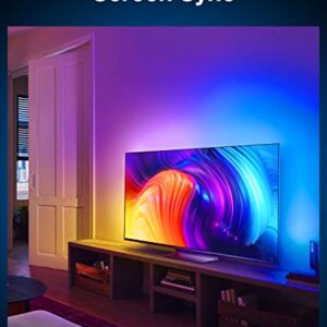 Aubess HDMI 2.0 Sync Box & TV Neon Rope Backlight Kit, WiFi Immersion TV LED Backlights That Compatible with Alexa & Google Assistant for 65" TVs. Fancy Sync Box LED Lights That Sync with TV Picture