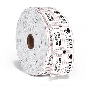 Methdic 2" x 2" 2000 Raffle Tickets Double Roll for Events, Entry, Class Reward, Fundraiser & Prizes Tickets