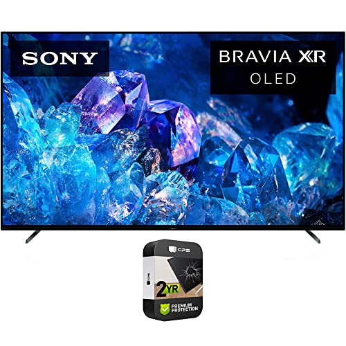 Sony XR77A80K Bravia XR A80K 77 inch 4K HDR OLED Smart TV 2022 Model (Renewed) Bundle with 2 YR CPS Enhanced Protection Pack