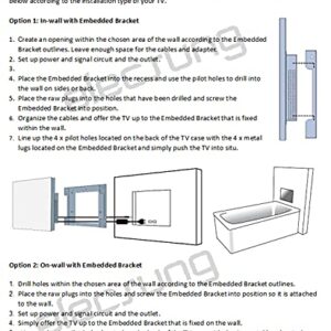 elecsung 22inch Smart Mirror TV for Bathroom IP66 Waterproof with Integrated HDTV(ATSC) Tuner and Built-in Wi-Fi & Bluetooth