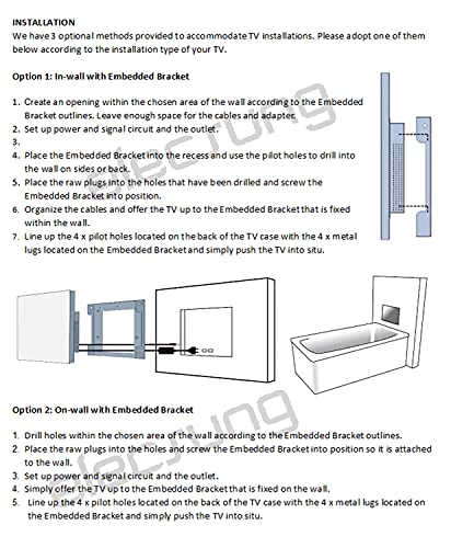 elecsung 22inch Smart Mirror TV for Bathroom IP66 Waterproof with Integrated HDTV(ATSC) Tuner and Built-in Wi-Fi & Bluetooth