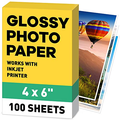 Photo Paper 4x6 Glossy (100 Sheets) Photo Paper For Printer - Works With Inkjet Printer - Picture Paper For Printer - Copy Paper Photo Quality // Paper Plan