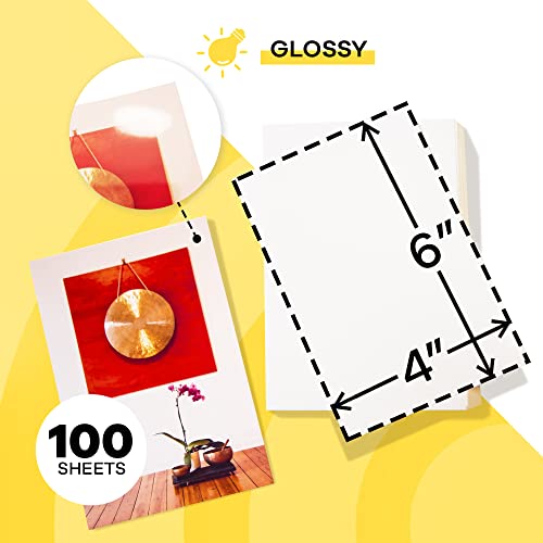 Photo Paper 4x6 Glossy (100 Sheets) Photo Paper For Printer - Works With Inkjet Printer - Picture Paper For Printer - Copy Paper Photo Quality // Paper Plan