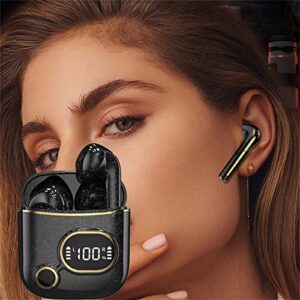 Digital Display Touch Control Wireless Bluetooth Earphones, Flash Powder TWS Headphones Bluetooth 5.2 Sport Headphones