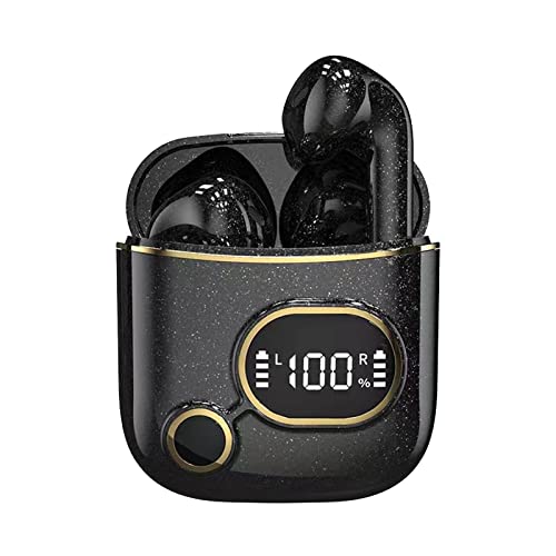 Digital Display Touch Control Wireless Bluetooth Earphones, Flash Powder TWS Headphones Bluetooth 5.2 Sport Headphones