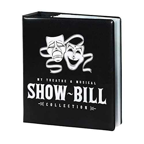 Show-Bill/Playbill Binder for Broadway and Theatre Show-Bills, Comes with 20 Sheet Protectors to Hold and Organize All Your Playbills, D-Ring, Black, by Ring Binder Depot