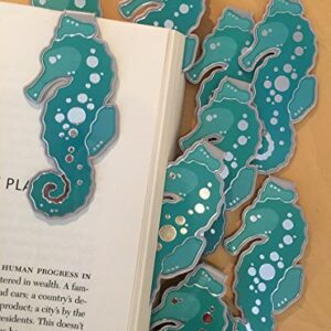 Seahorse Bulk Bookmarks Clip Over The Page (Set 10) Bulk Bookmarkers for Kids Girl’s boy’s Teens. Perfect for Gifts, Student Incentives, Reading Incentives, Awards!