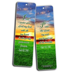 Thanksgiving Bible Verses Bookmarks (60-Pack) - Perfect Gift Away for Sunday Schools - Church Ministry Supplies Classroom Teacher Incentive Gifts Giveaways - Stocking Stuffers Devotional Bible Study