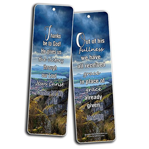 Thanksgiving Bible Verses Bookmarks (60-Pack) - Perfect Gift Away for Sunday Schools - Church Ministry Supplies Classroom Teacher Incentive Gifts Giveaways - Stocking Stuffers Devotional Bible Study