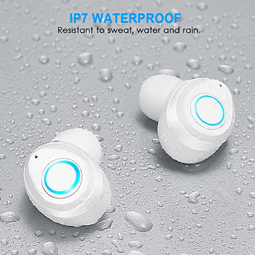 Motast Wireless Earbuds, Bluetooth 5.1 Headphones Mini Bluetooth Earbuds with HD Mic, Wireless Earphones in Ear with USB C Charging Case, IP7 Waterproof, Deep Bass, 30H Playtime Headset for Sports