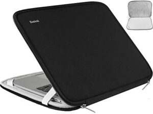 laptop sleeve 15.6 inch, hsmienk durable shockproof protective cover flip case briefcase carrying computer bag case compatible with 15.6 inch hp, asus, lenovo, acer, notebook, computer, black