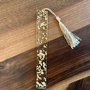 Epoxy Bookmark Gold Bookmark Epoxy Resin Bookmark Custom Epoxy Resin Gold Bookmark 3PCS