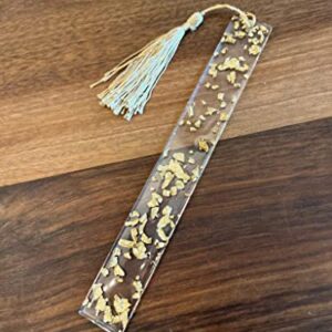 Epoxy Bookmark Gold Bookmark Epoxy Resin Bookmark Custom Epoxy Resin Gold Bookmark 3PCS