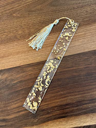 Epoxy Bookmark Gold Bookmark Epoxy Resin Bookmark Custom Epoxy Resin Gold Bookmark 3PCS