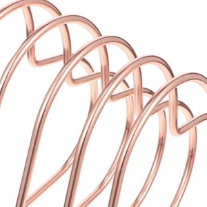 STOBOK Adjustable Bookends Metal Wire Heart Shaped Bookends Desktop Magazine File Holder Record Organizer Newspaper CD Display Rack for Home Office Bookshelf Rose Gold