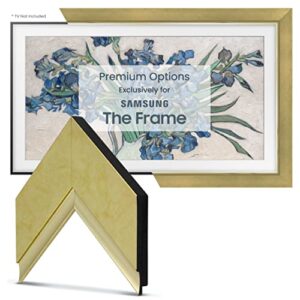 deco tv frames – contemporary gold smart frame compatible only with samsung the frame tv (55″, fits 2021-2023 frame tv)