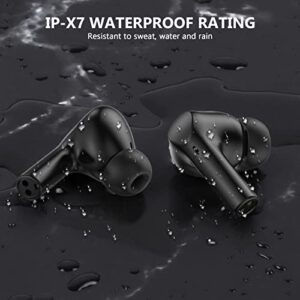 slitinto Bluetooth Headphones, Noise Cancelling Wireless Earbuds, Touch Control in-Ear Headphones, IPX7 Waterproof Bluetooth 5.0 Stereo Earphones, Immersive Sound Premium Deep Bass Headset