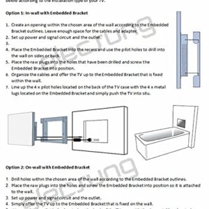 elecsung 22 inch Touchscreen Smart Mirror TV for Bathroom IP66 Waterproof Television with Integrated HDTV(ATSC) Tuner Full HD 1080P with Wi-Fi