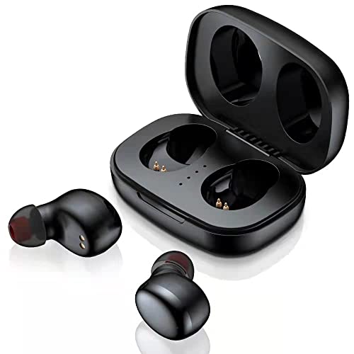 Cearance Sale Wireless Earbuds Bluetooth Headset Invisible Waterproof Earphones 16 Hour Playtime with Charging Case Headphones Built-in Mic Suitable for iPhone and Android Black earpiece